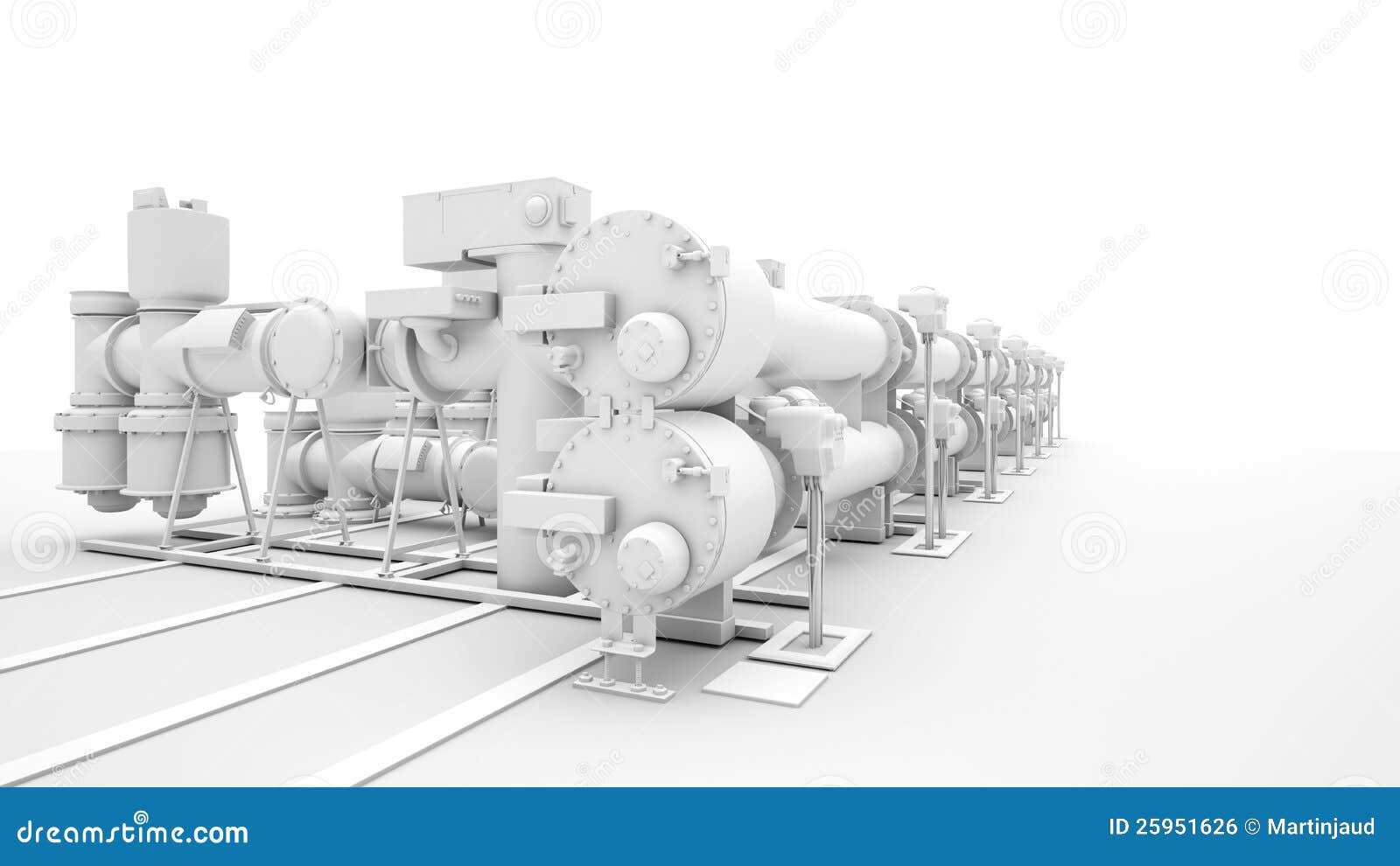 Industrial Machinery Render On White Background Royalty-Free Stock ...