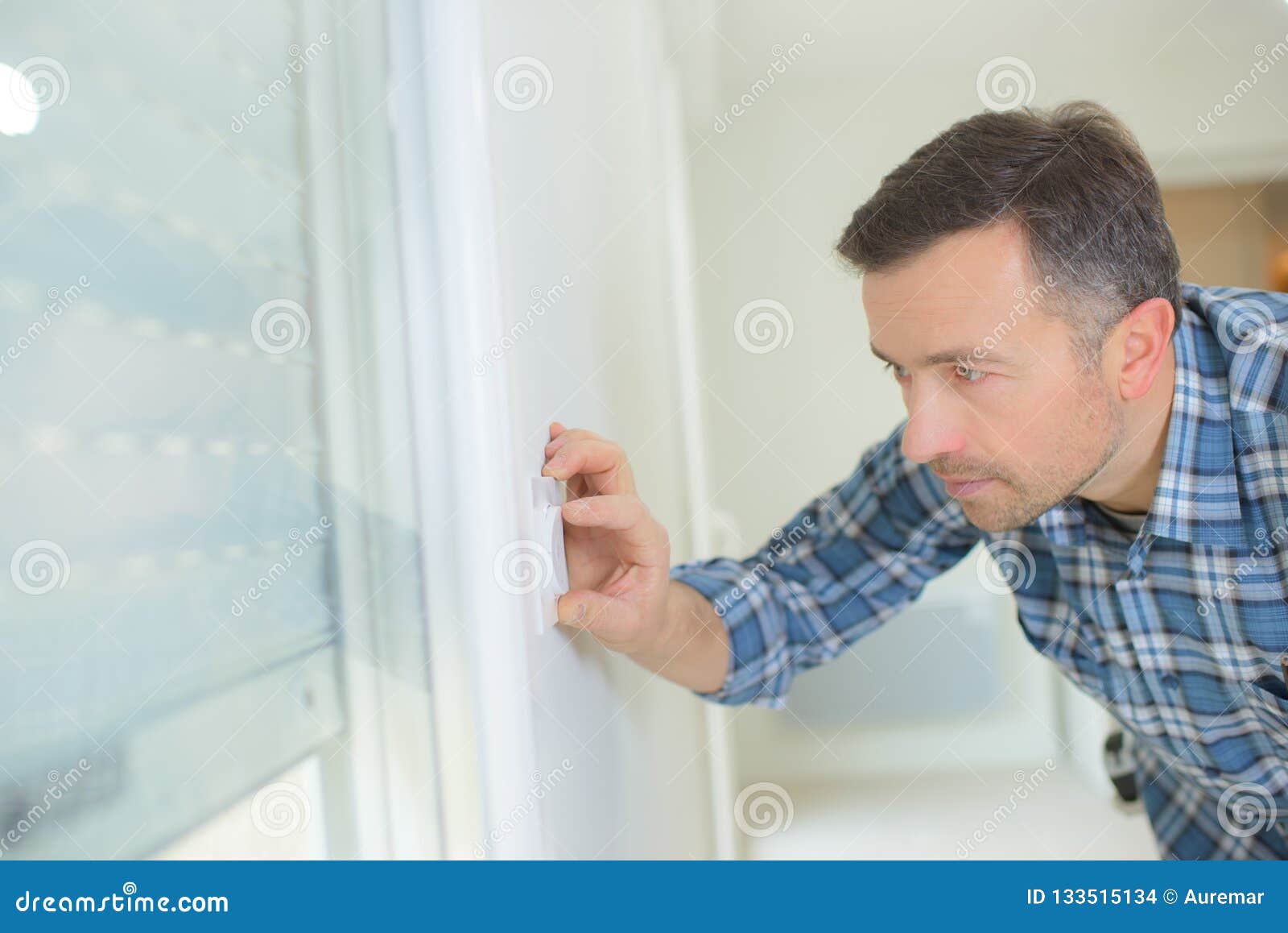 Industrial Machines Pushing Button Stock Photo - Image of isolated ...