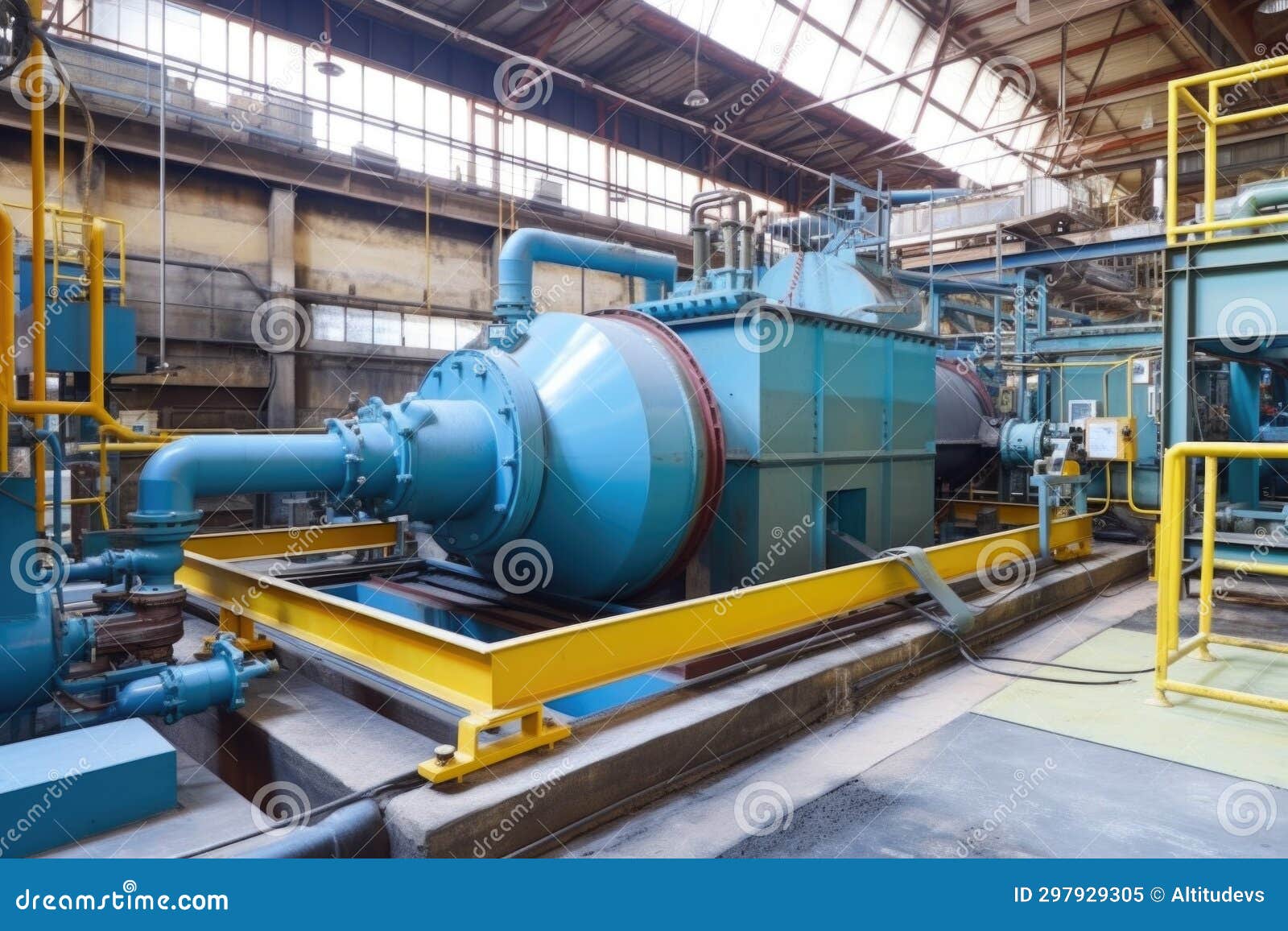 Industrial Magnetic Separator Placed Inside a Purification Processing ...
