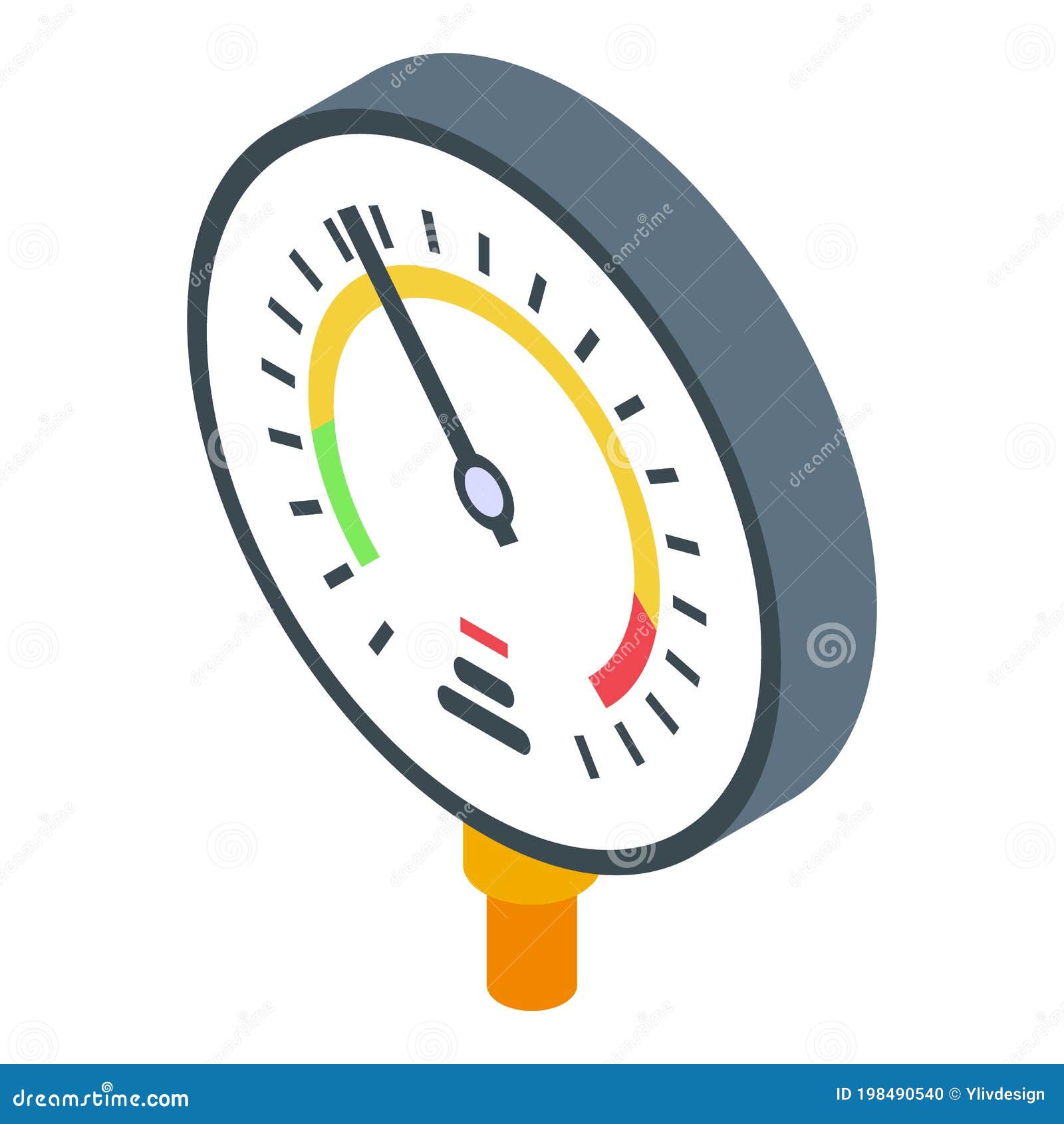 Industrial Manometer Icon, Isometric Style Stock Vector - Illustration ...