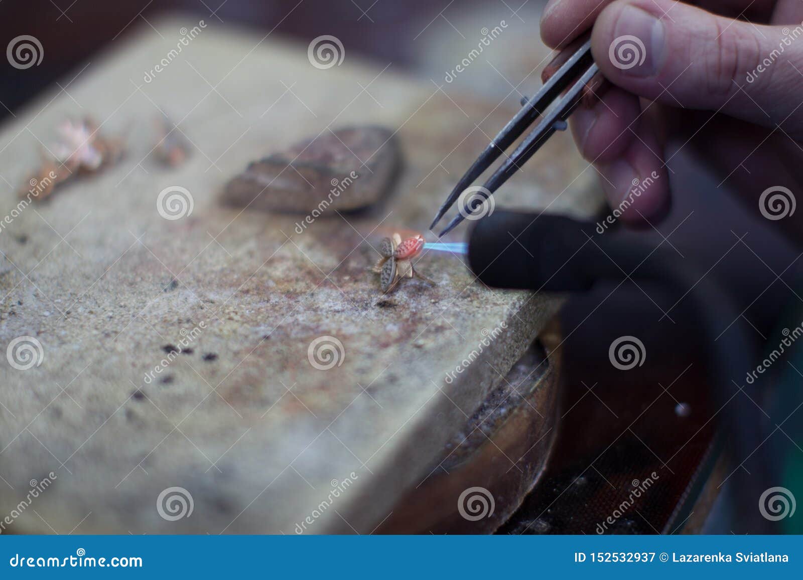 Industrial Manufacture of the Gold Ring.Making a Gold Product Stock ...