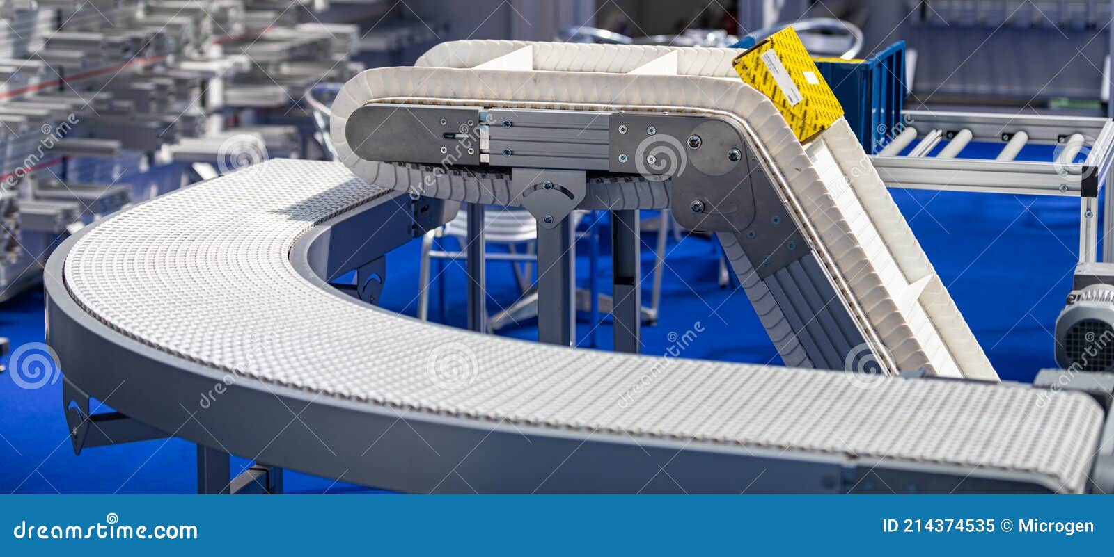 Industrial Manufacturing Conveyor Belt Roller Track System Stock Image ...