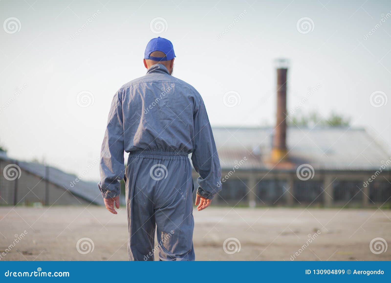Industrial Manufacturing Factory Worker Going To Work Stock Image ...