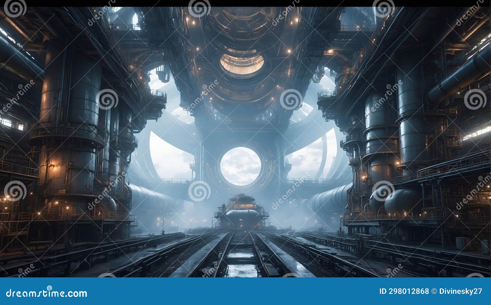 Industrial Marvels In Sci-fi Splendor: Realistic Detail And Advanced ...