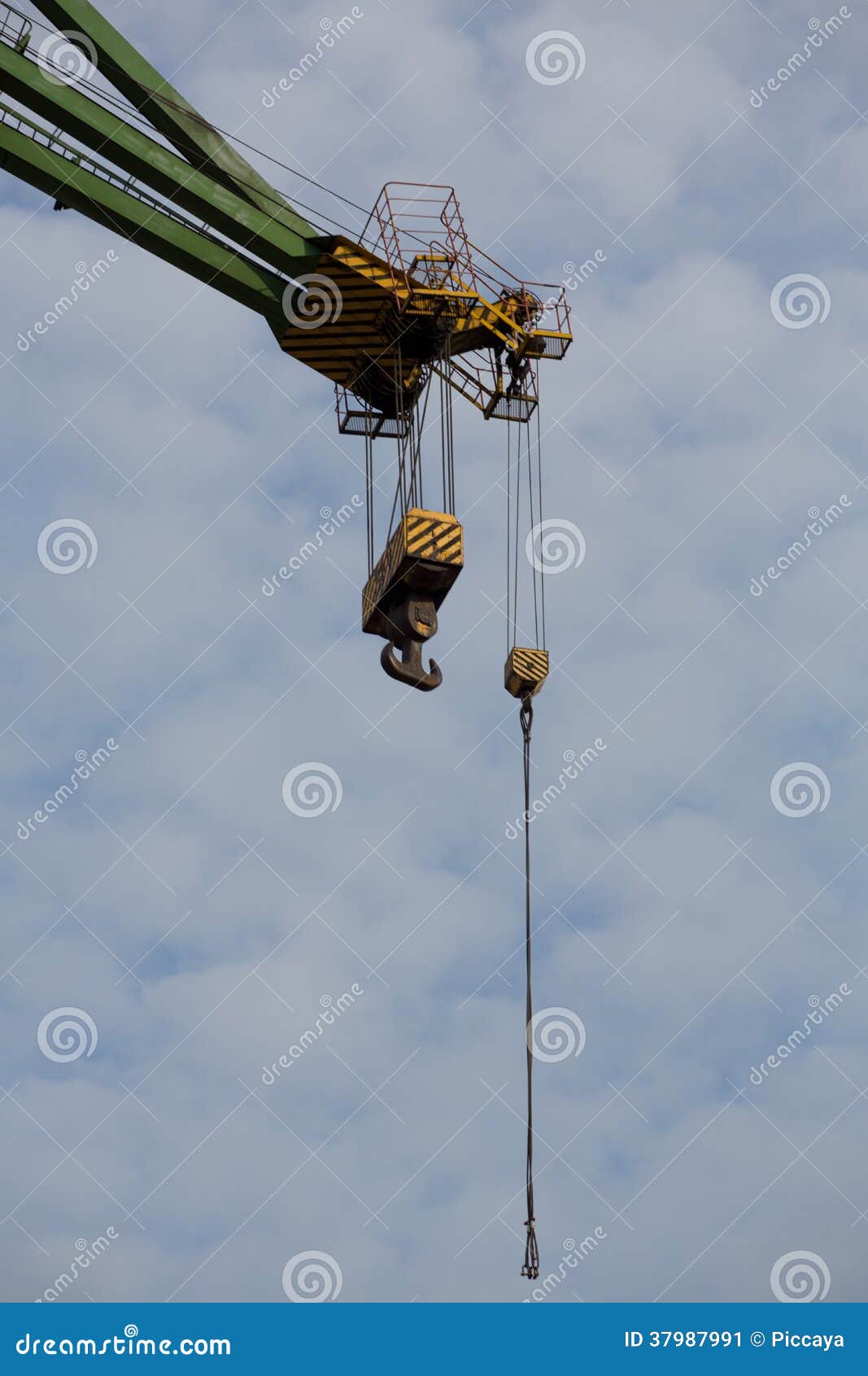 Industrial Massive Crane Hook in Gdansk Shipyards Stock Image - Image ...