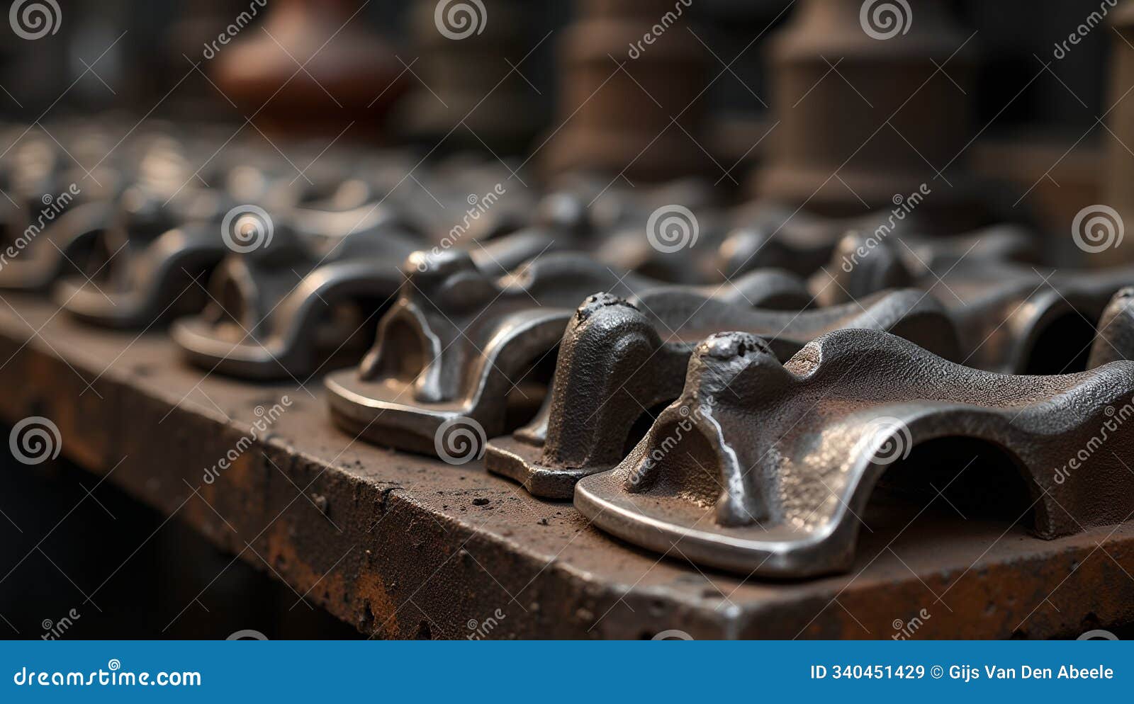 Industrial Metal Casting Process in a Foundry Stock Illustration ...