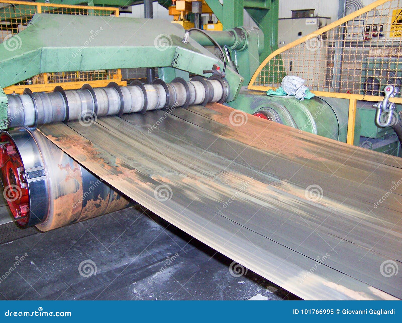 Industrial Metal Coils Cutter Machine Stock Image - Image of concept ...