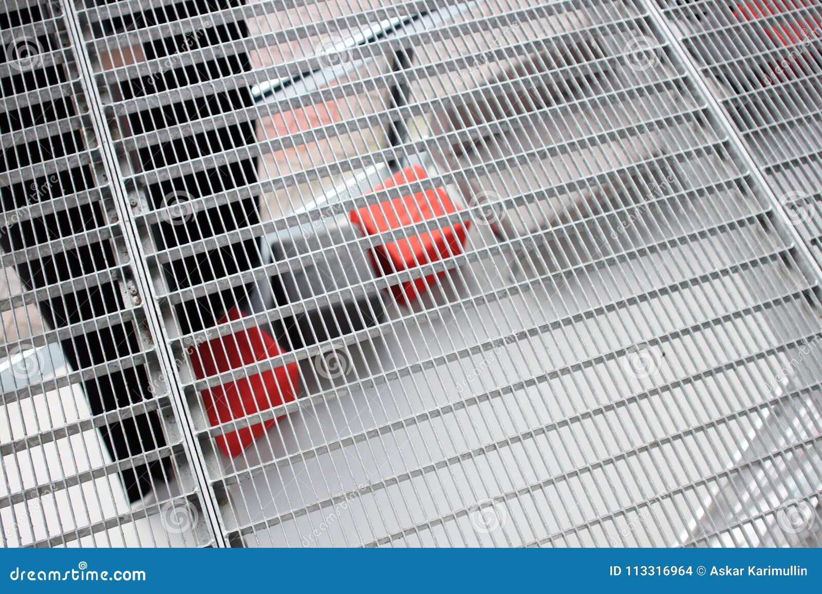 Industrial Metal Floor Grid in Nice Interior Stock Photo - Image of ...