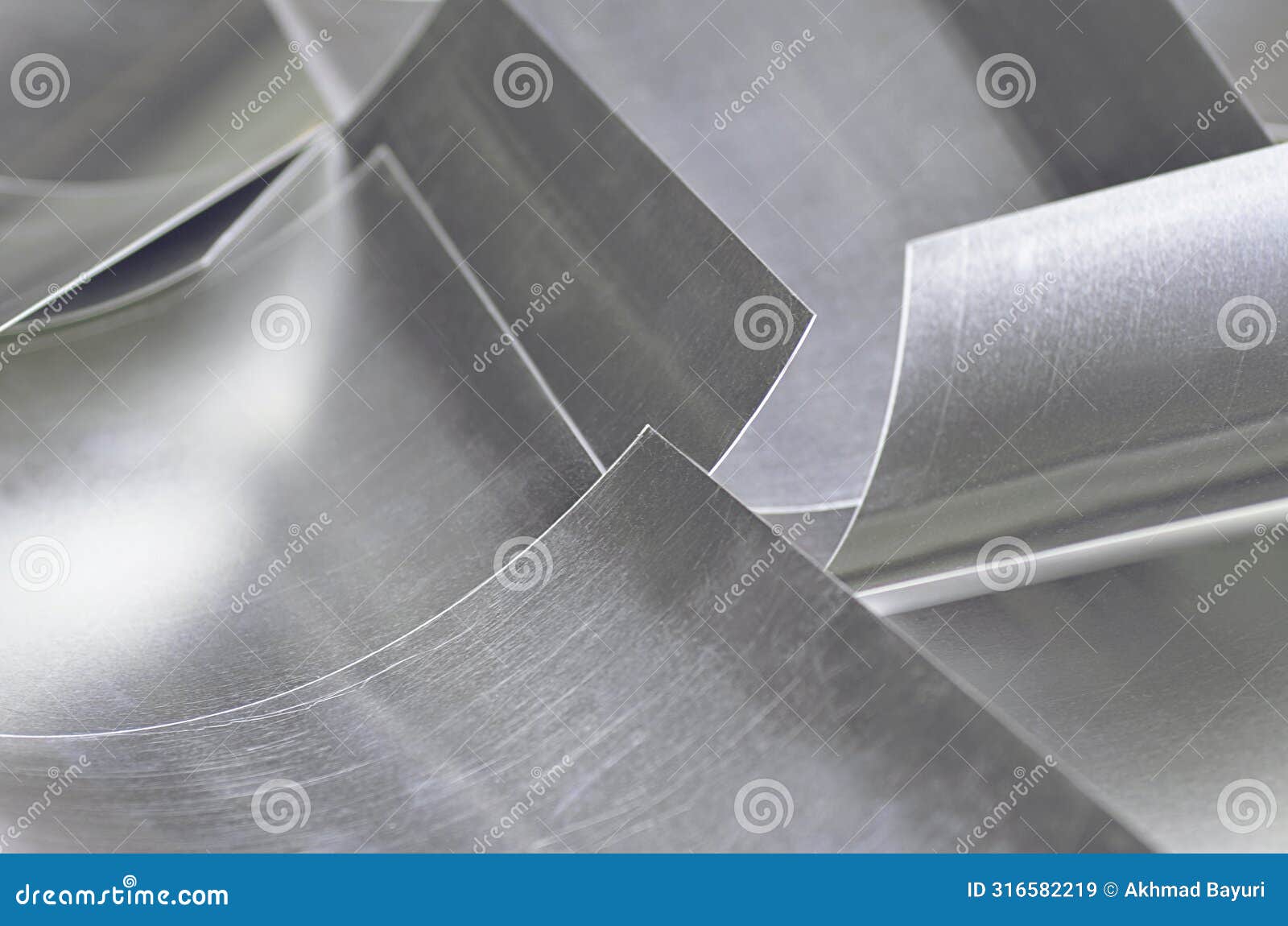 Curved Pieces of Aluminum Metal Stock Image - Image of zinc, rusty ...
