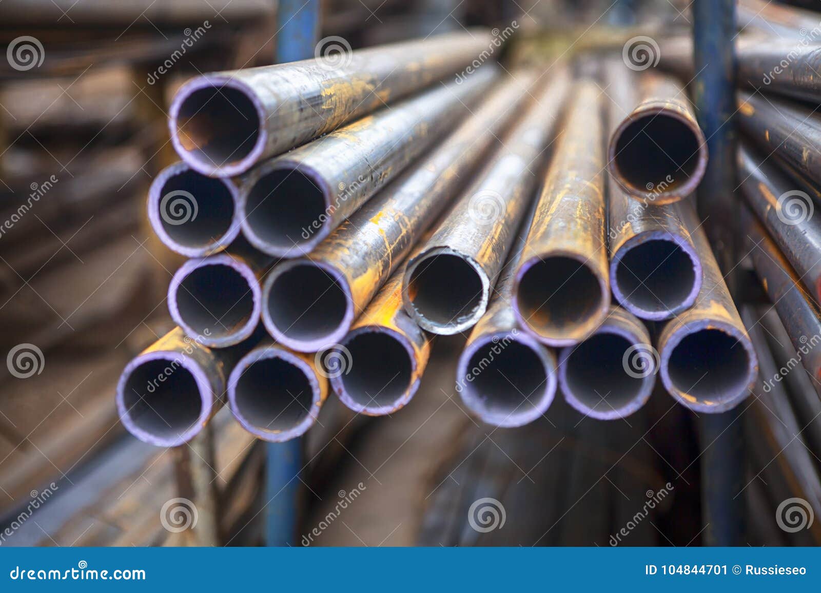 Industrial metal pipes stock image. Image of stack, technology - 104844701