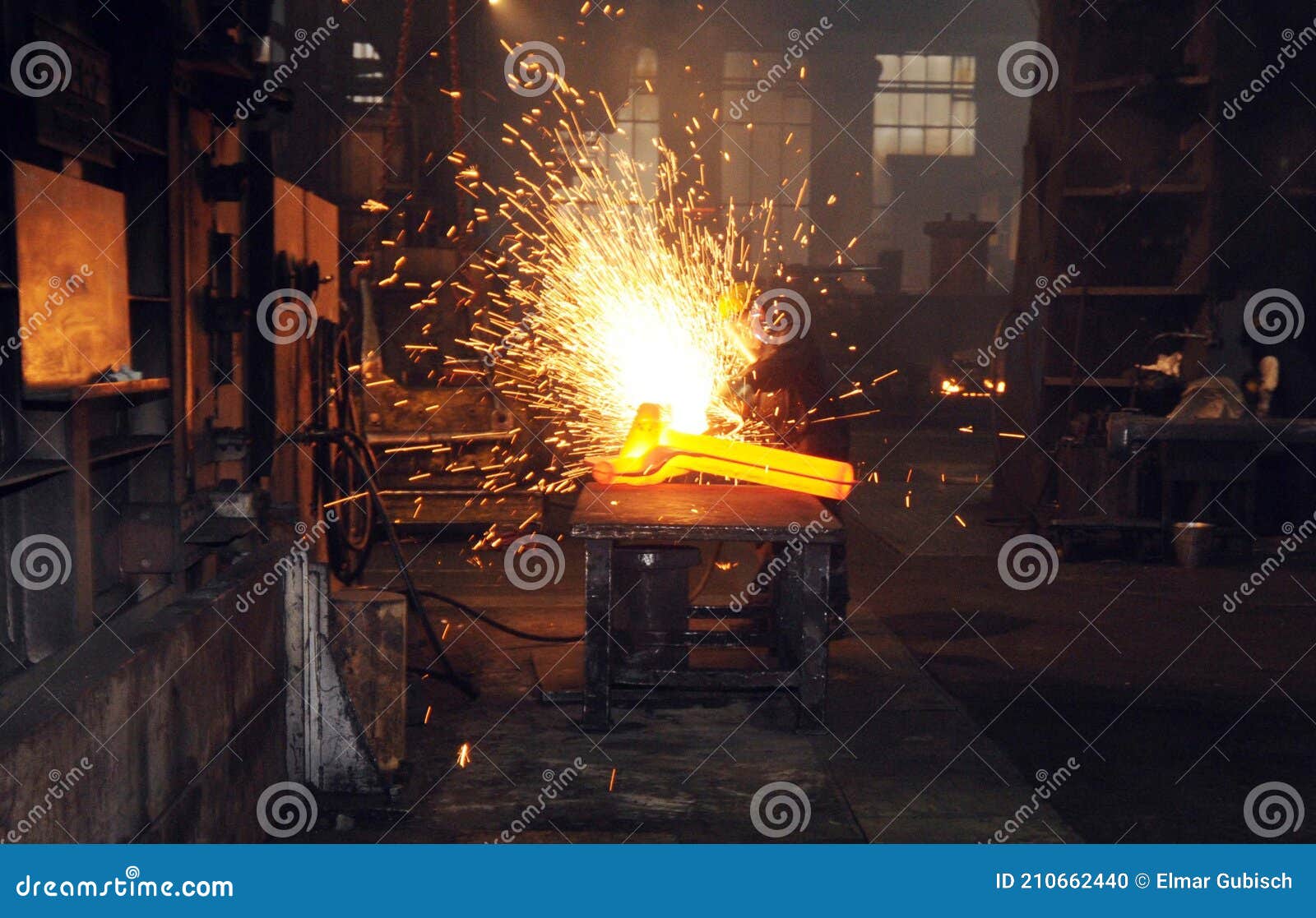 Industrial Metal Processing in the Forge Stock Photo - Image of ...