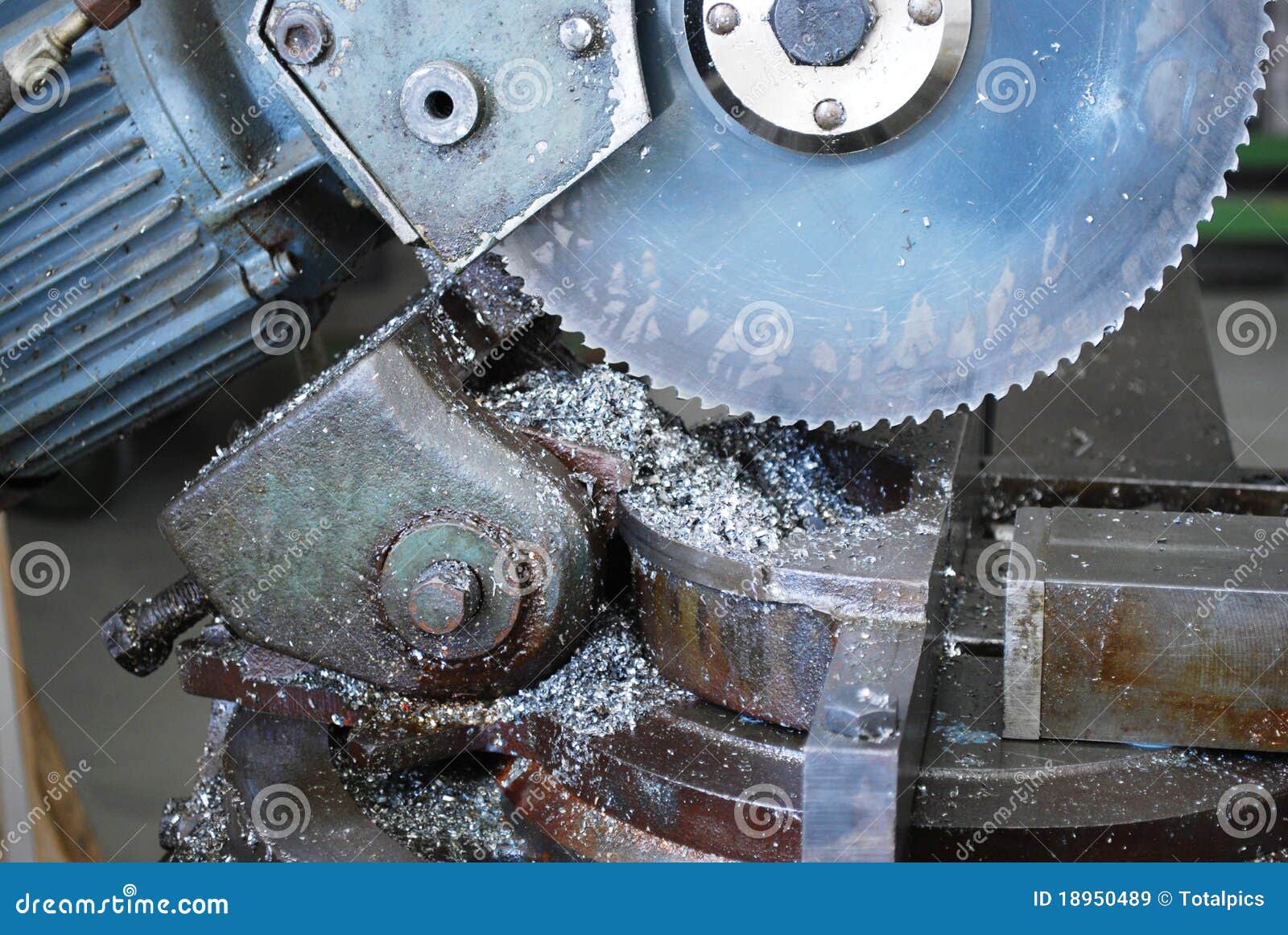 Industrial metal saw stock image. Image of machine, still - 18950489
