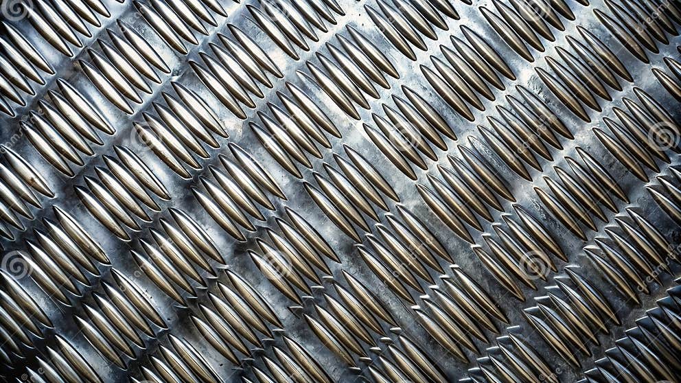 Industrial Metal Texture with Diamond Pattern Closeup of a Diamond ...
