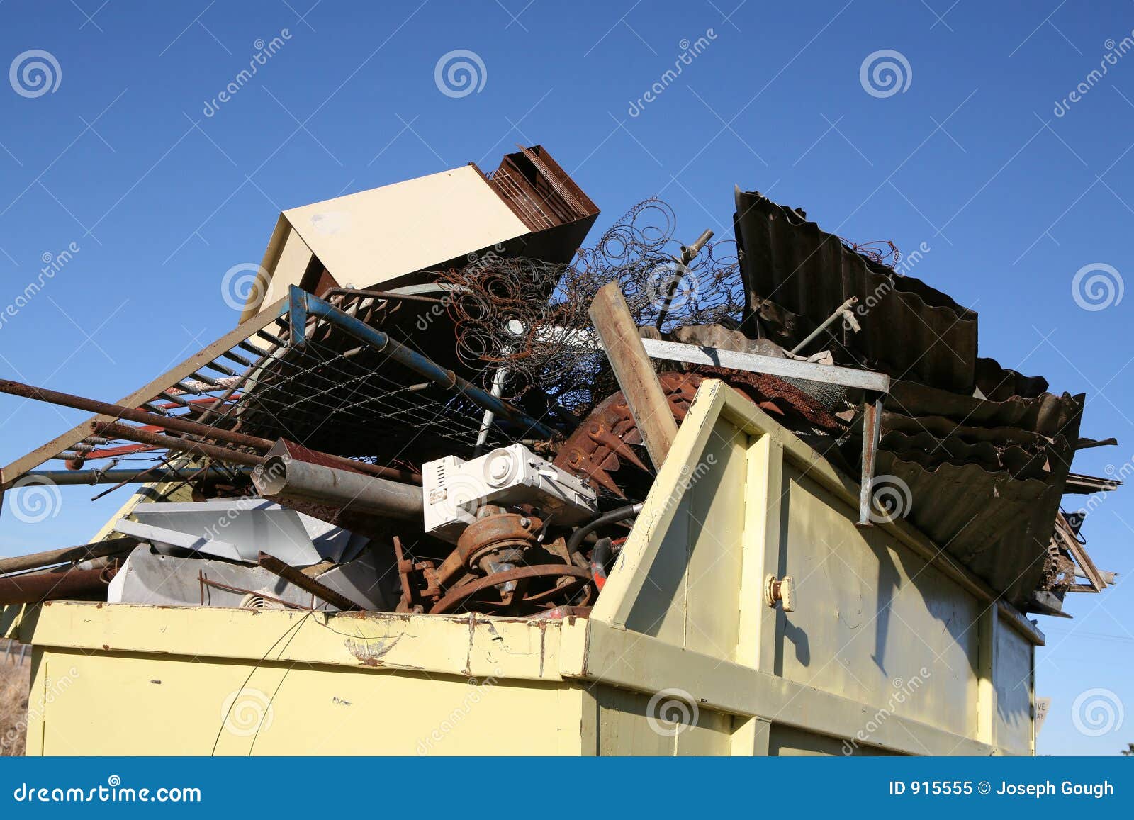 Industrial Metal Waste Skip Stock Image - Image of environment, springs ...