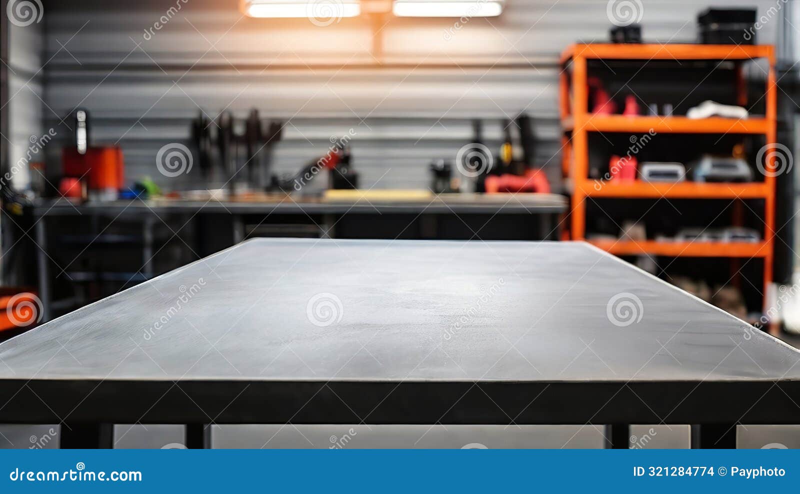 Industrial Metal Workshop: Blank Rough Desk Surface Stock Photo - Image ...