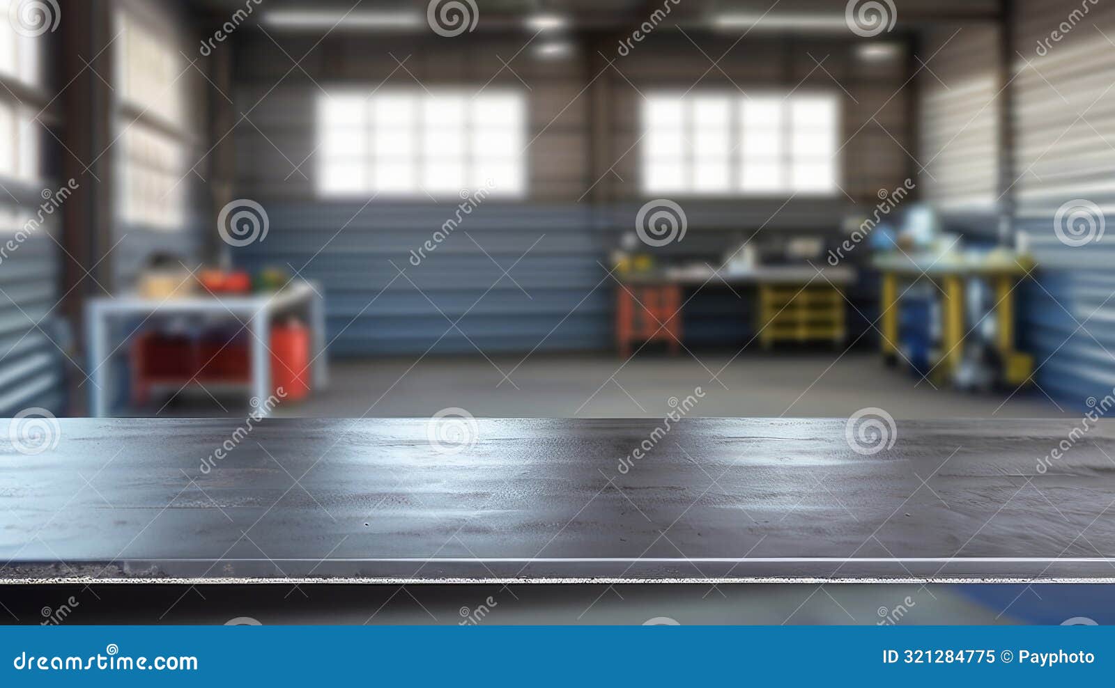Industrial Metal Workshop: Blank Rough Desk Surface Stock Image - Image ...