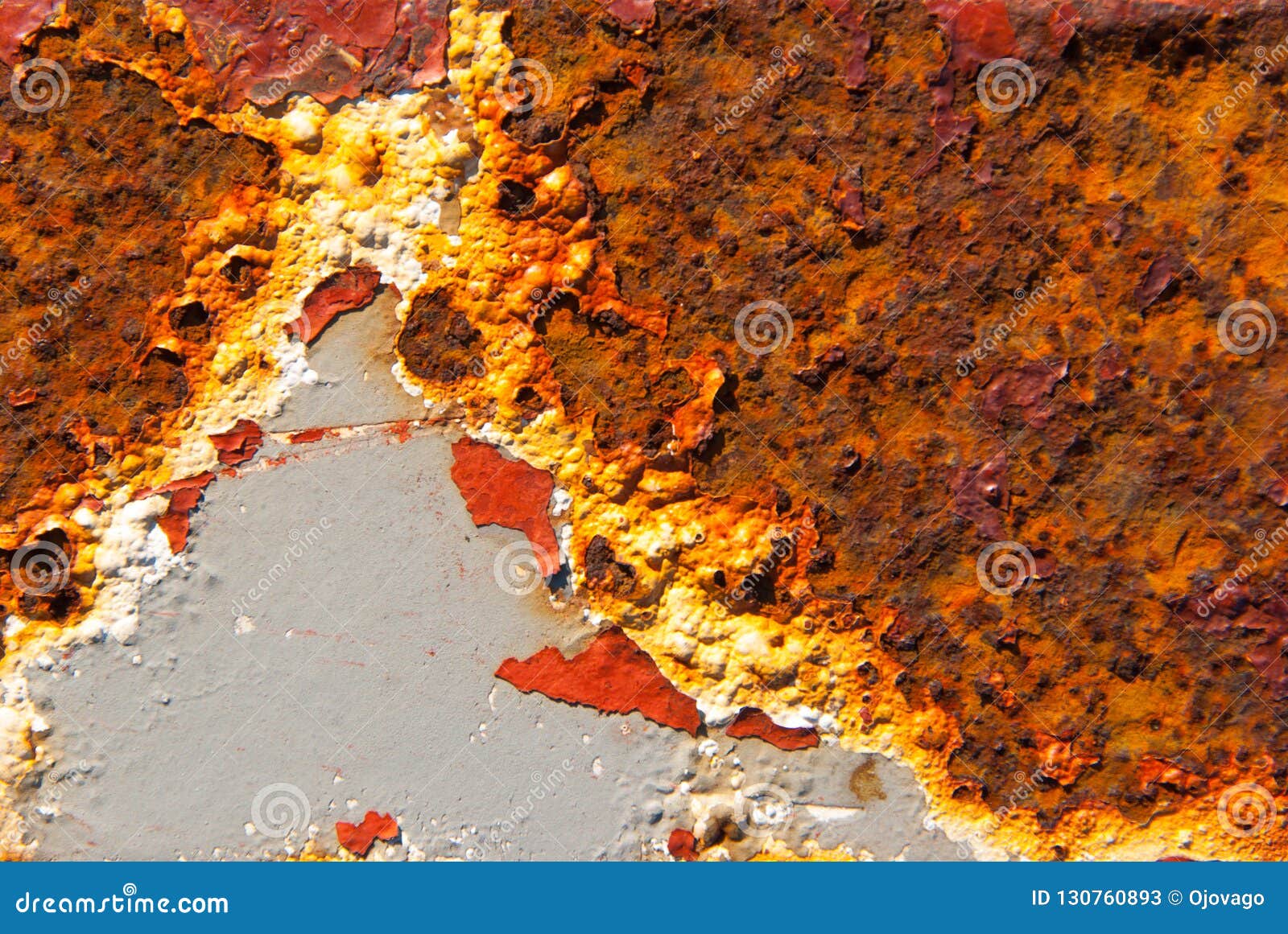 Old Metal Surface Painted Chipped and Rusted Stock Image - Image of ...