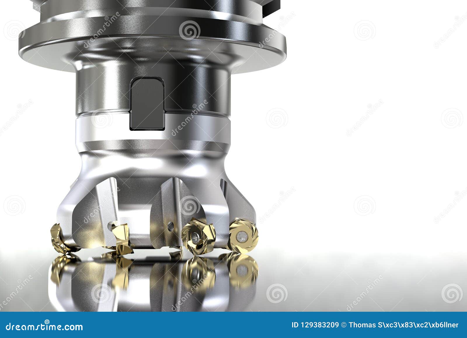 Hight Precision CNC Milling Machine Stock Illustration - Illustration ...