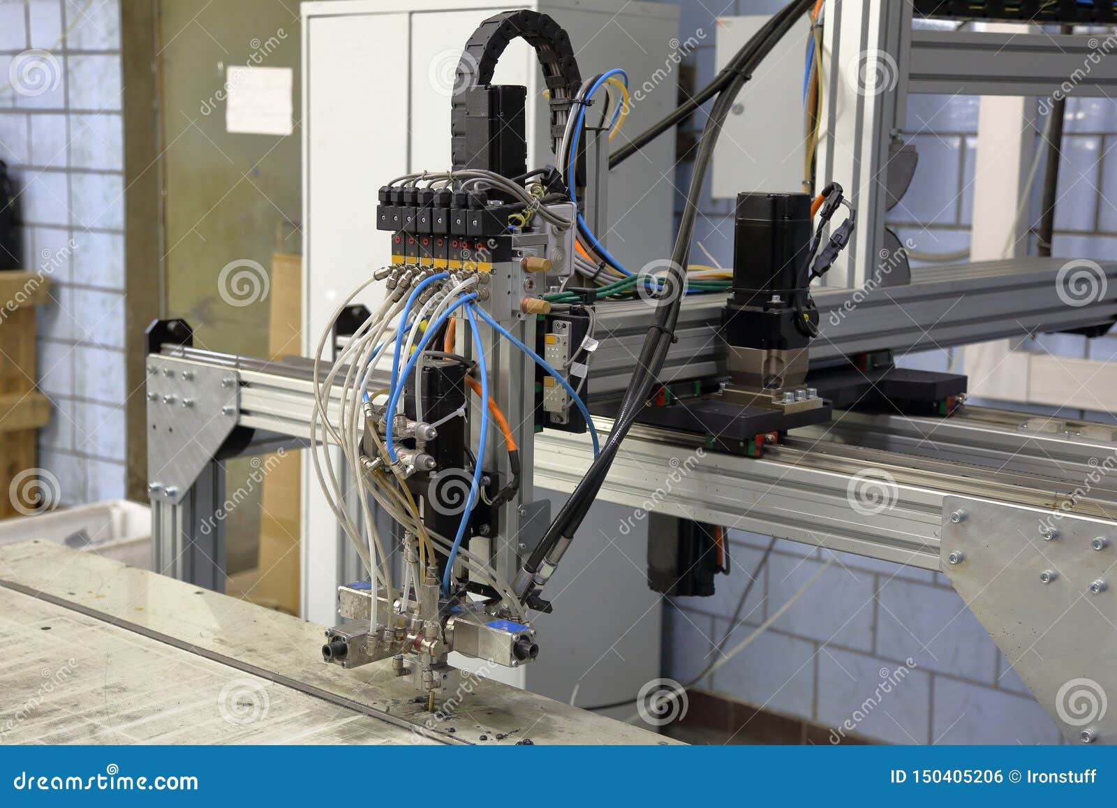 Industrial Metalworking Machine Stock Photo - Image of production, iron ...