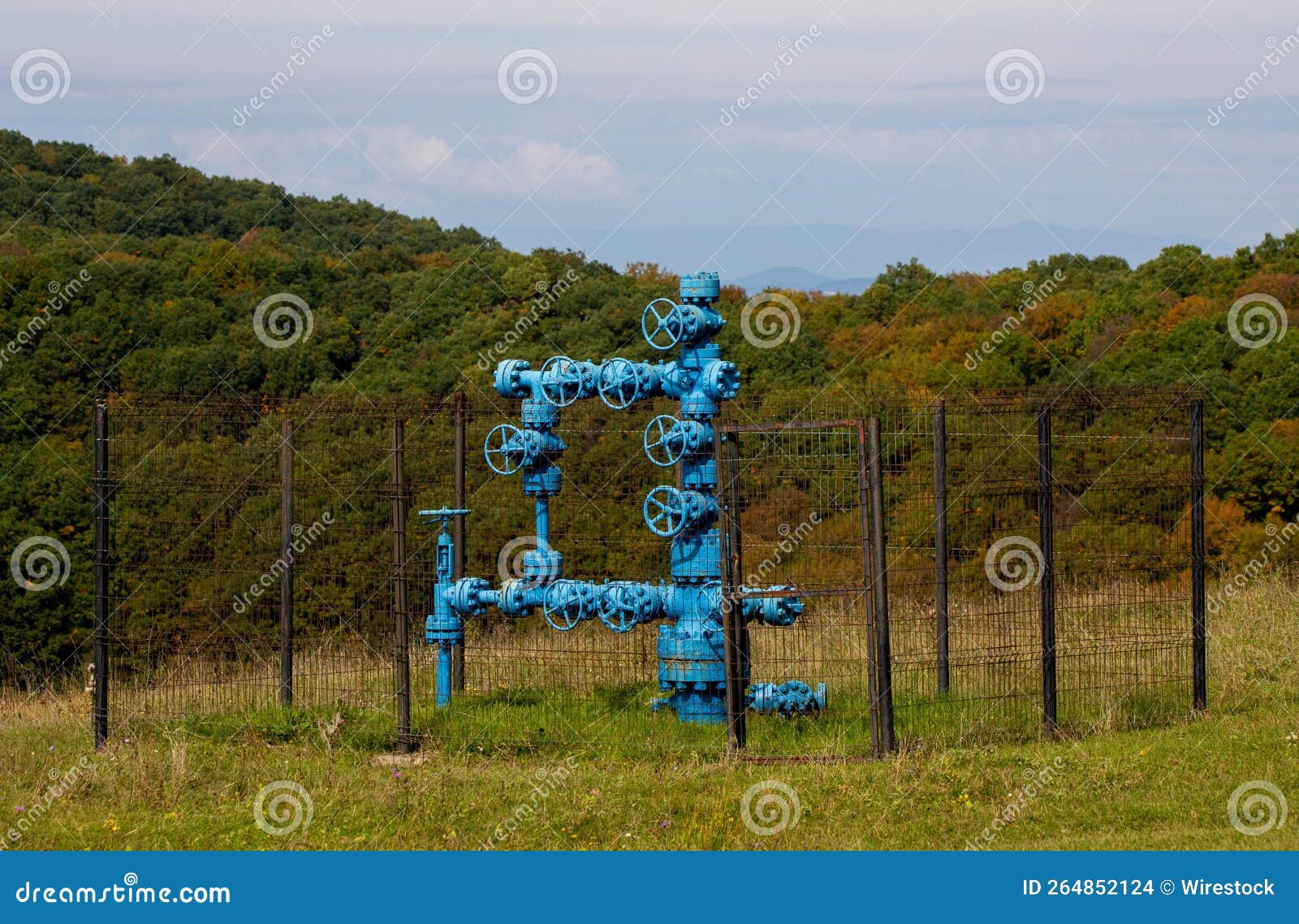 Industrial Methane Gas Capture Installation in the Field Stock Photo ...