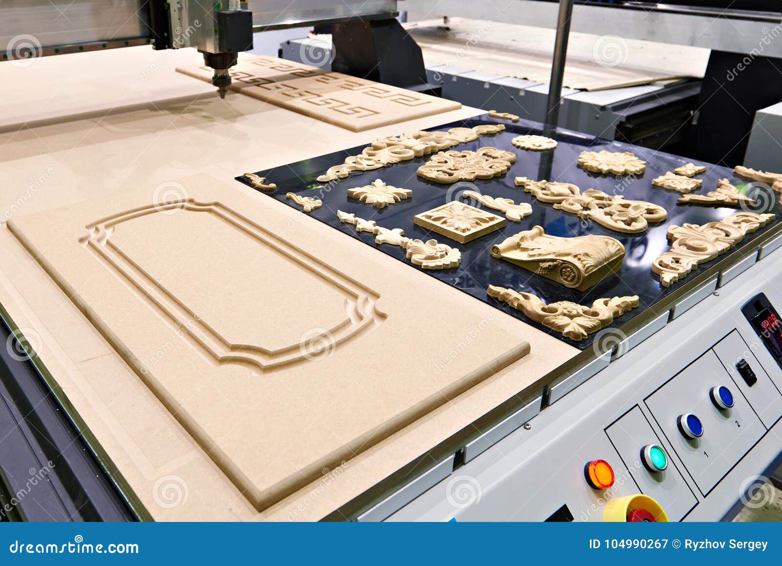 Industrial Milling Engraving Machine Stock Image - Image of woodworking ...