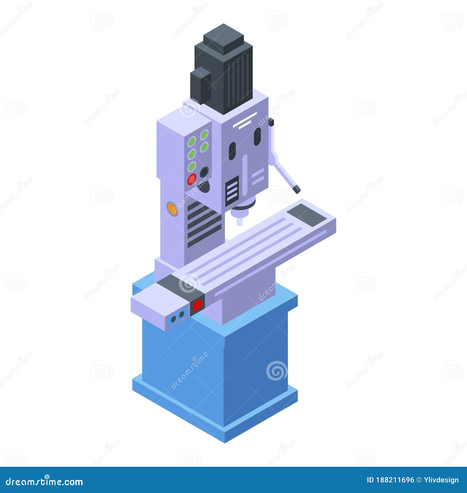 Industrial Milling Machine Icon, Isometric Style Stock Vector ...