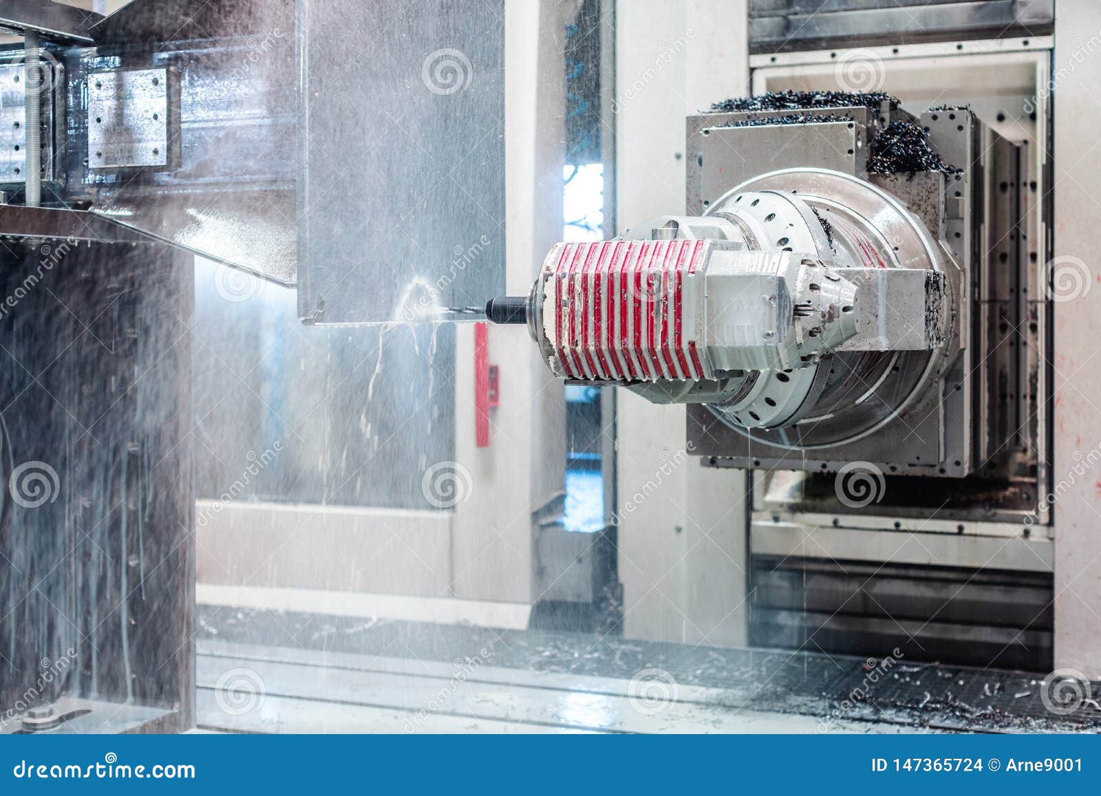 Industrial Milling Machine At Work Stock Image | CartoonDealer.com ...