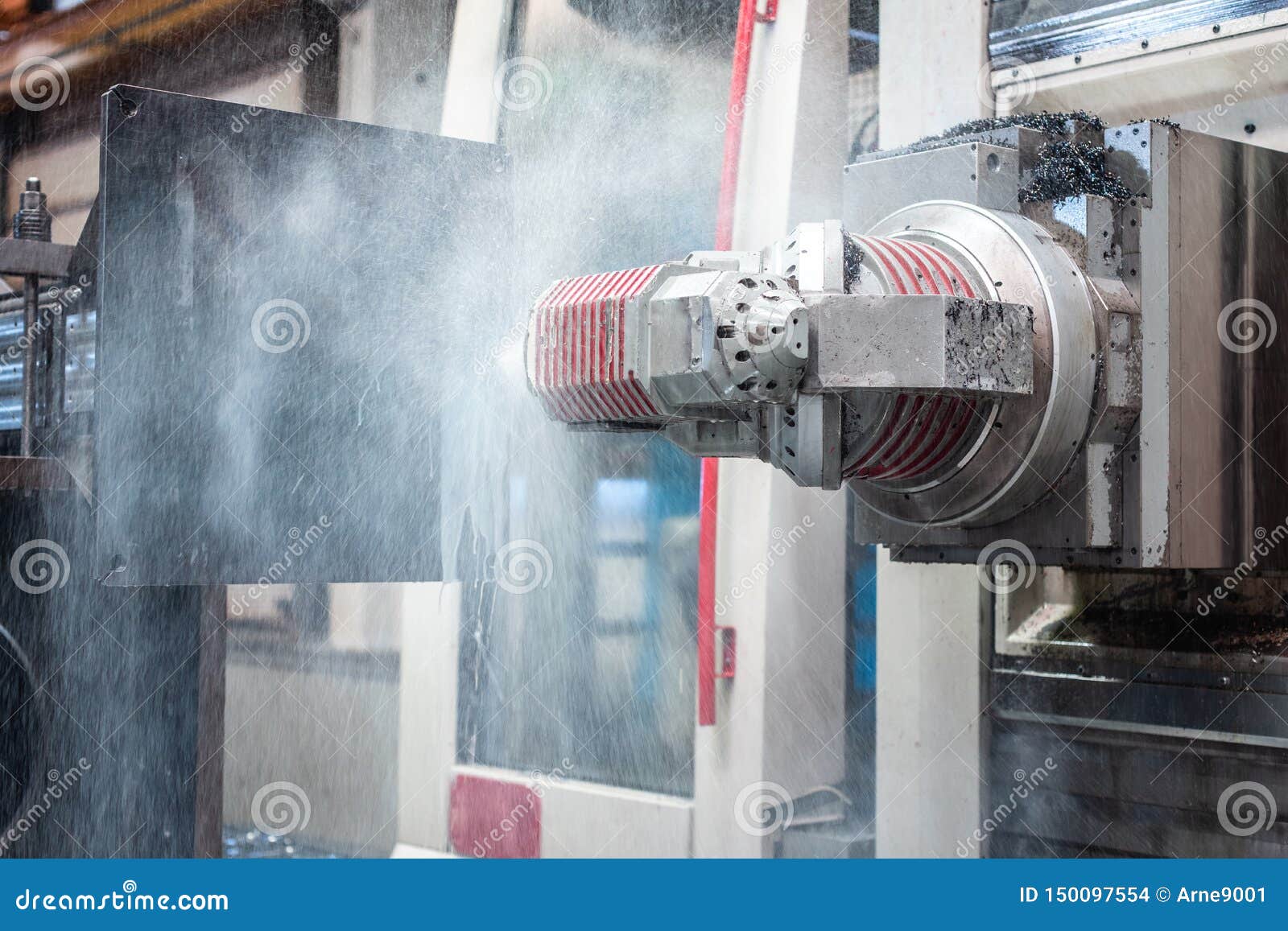 Industrial Milling Machine At Work Stock Image | CartoonDealer.com ...