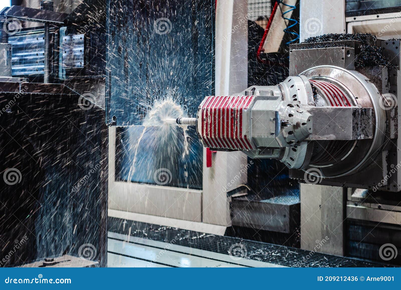 Industrial Milling Machine At Work Stock Image | CartoonDealer.com ...
