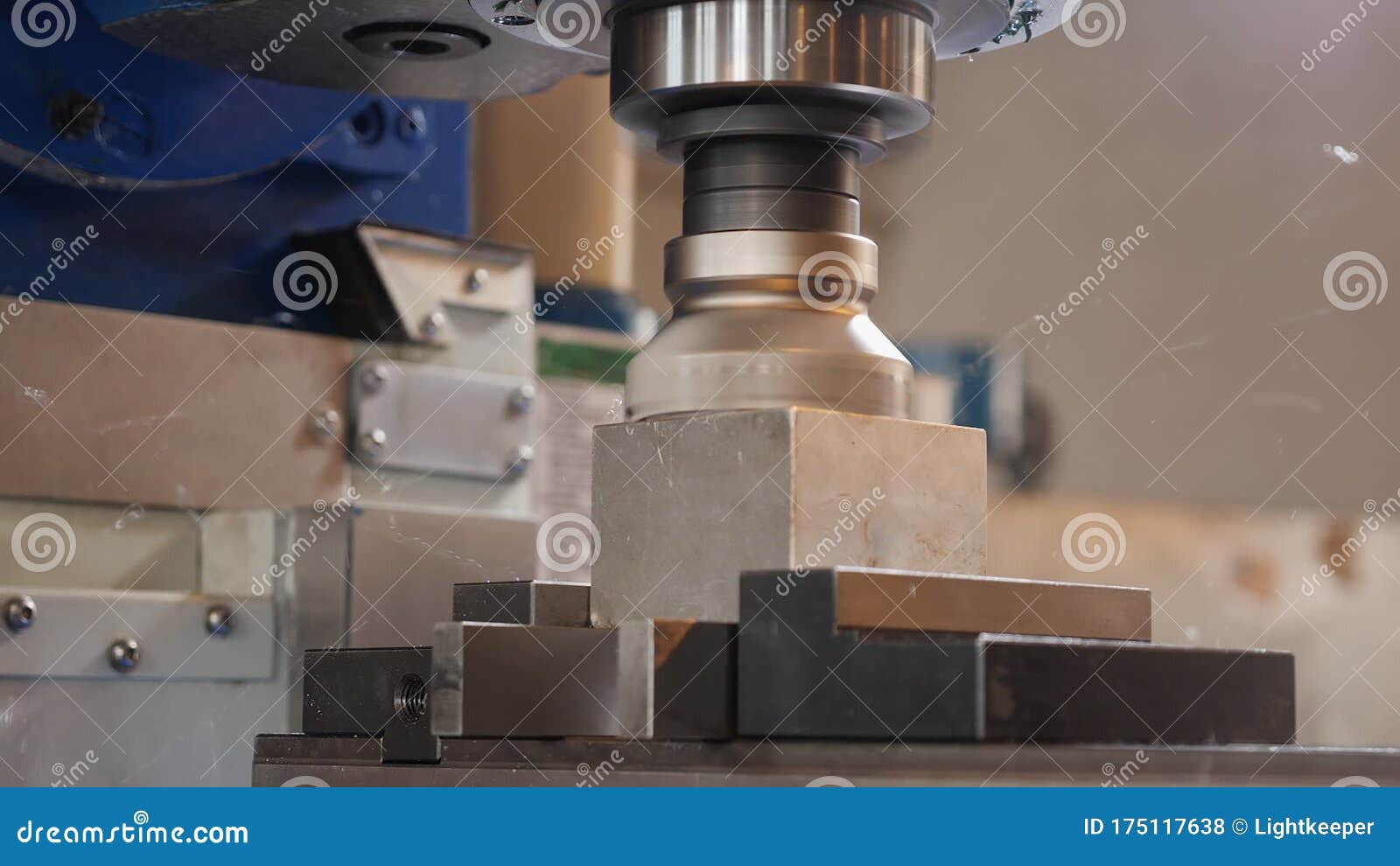 Industrial Milling Machine Work on Aluminium Cube Stock Footage - Video ...