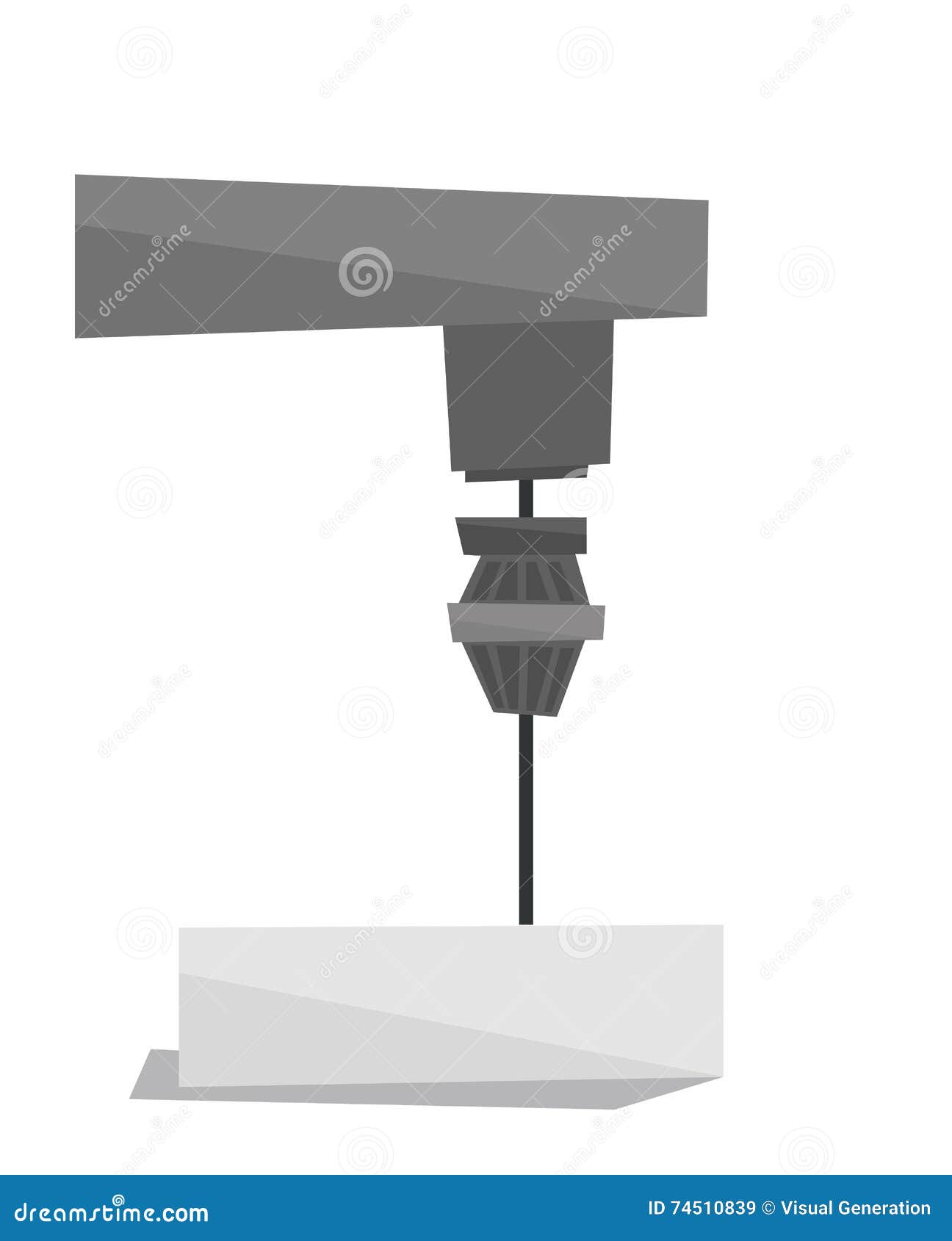 Industrial Milling Tool Vector Illustration. Stock Vector ...