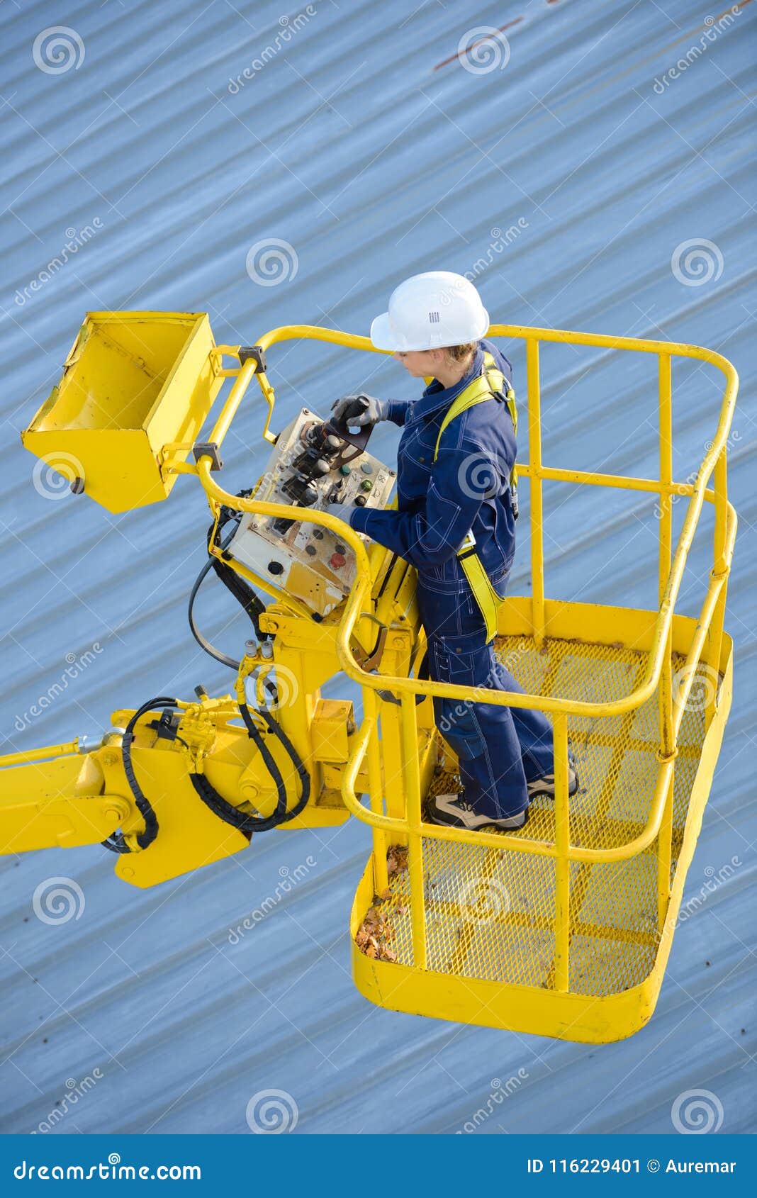 Industrial Millwright at Work Stock Image - Image of safety, helmet ...
