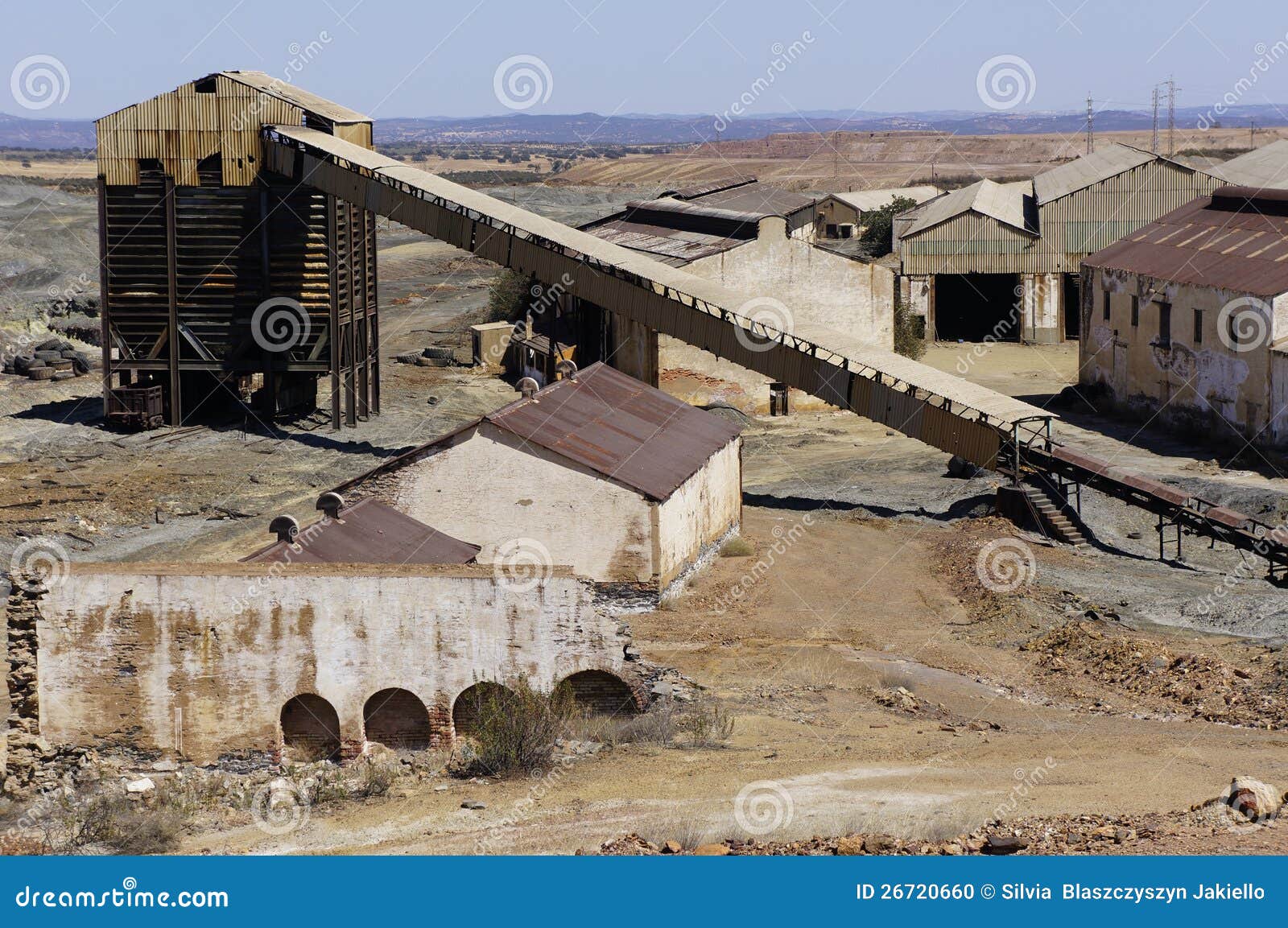 The Industrial Mine of Spain Stock Photo - Image of building, copper ...