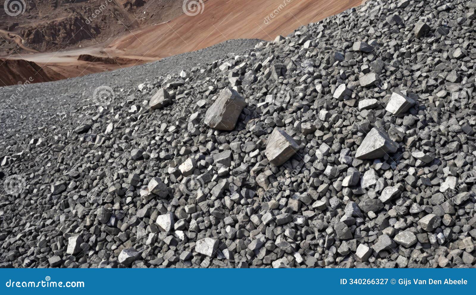 Industrial Minerals Zinc Ore Pile in Mining Site Stock Illustration ...
