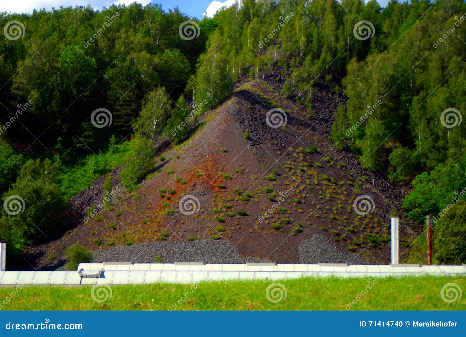 Industrial Mining Landscape in Germany Stock Photo - Image of ...