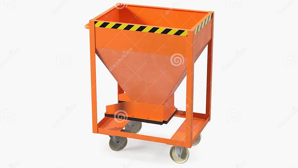 Industrial Mobile Hopper with Four Wheels Design Stock Photo - Image of ...