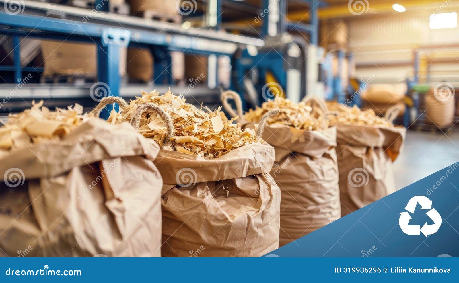 An Industrial Multi-wall Paper Bag in a Warehouse Setting, Filled with ...