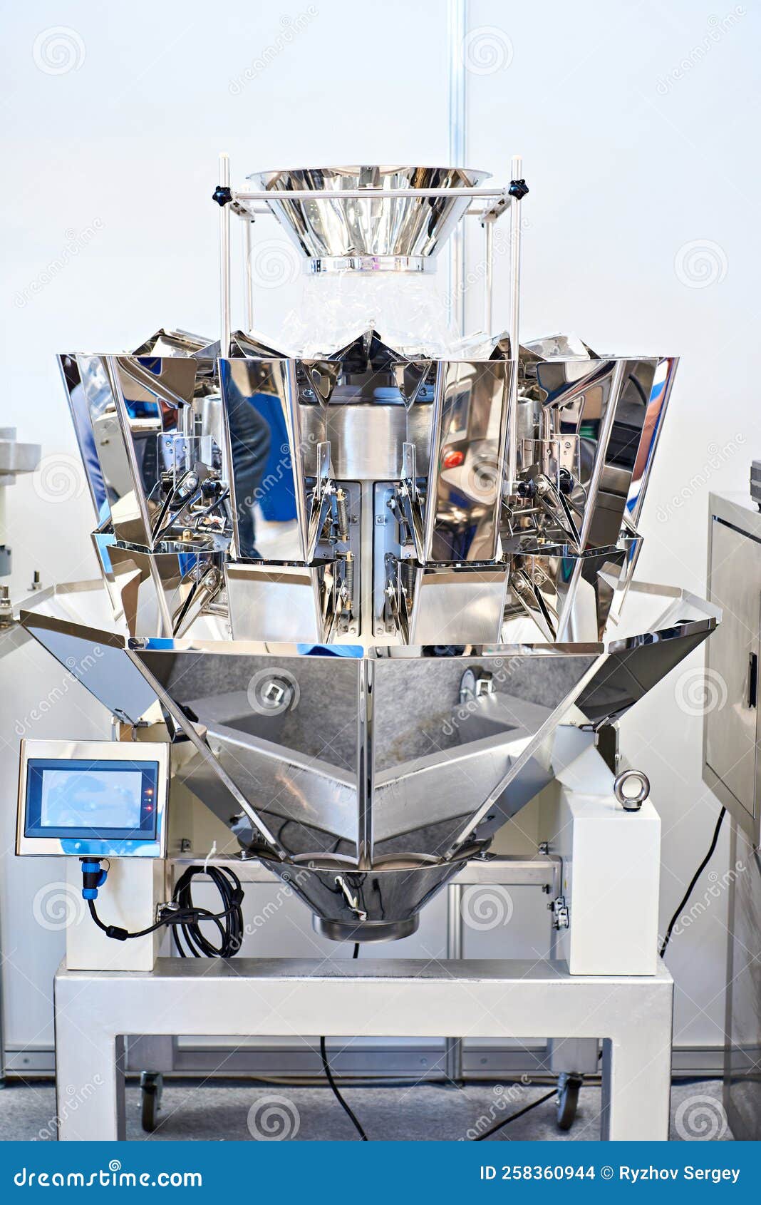 Industrial Multihead Combination Weighers for Food Products Stock Photo ...