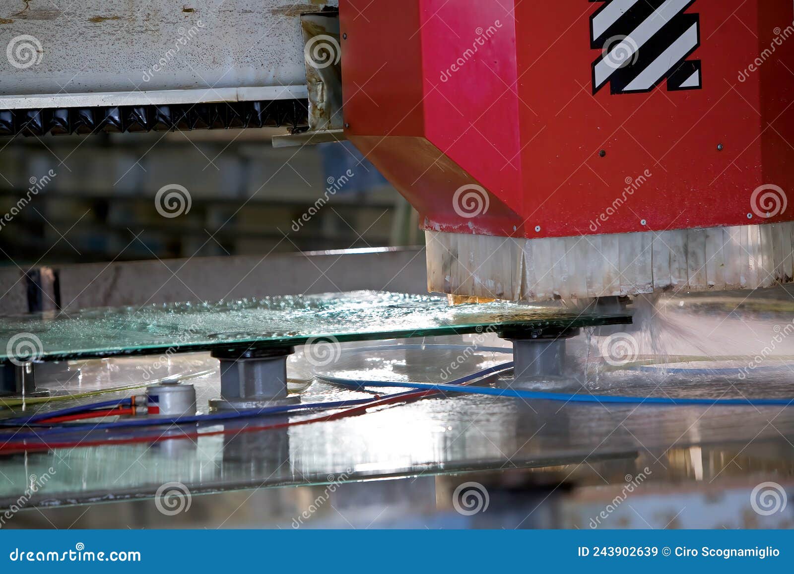 Glass working machine stock image. Image of working - 243902639
