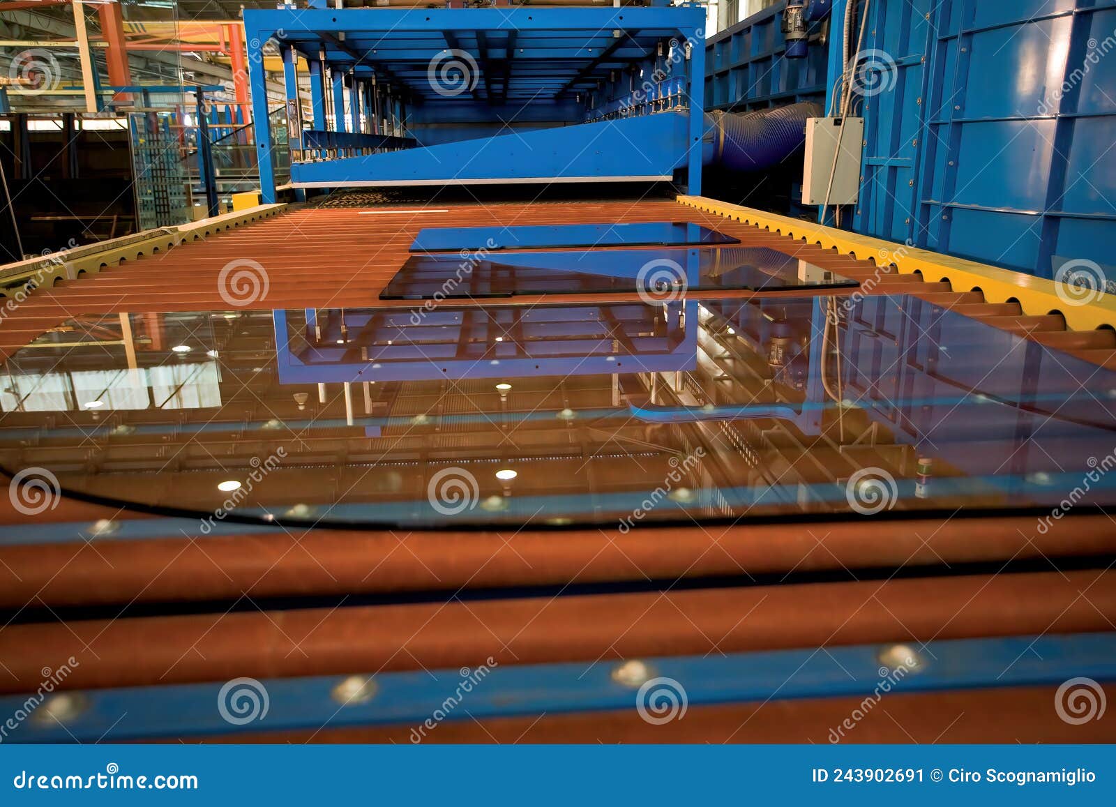 Glass Tempered Working Machine Stock Image - Image of machine, control ...
