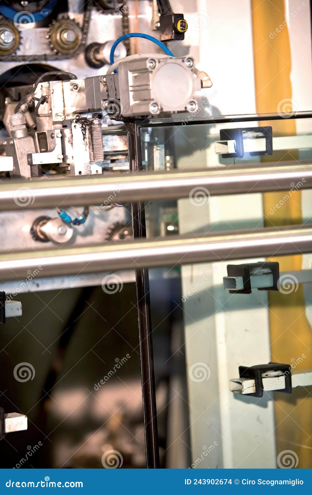 Glass working machine stock photo. Image of visual, control - 243902674
