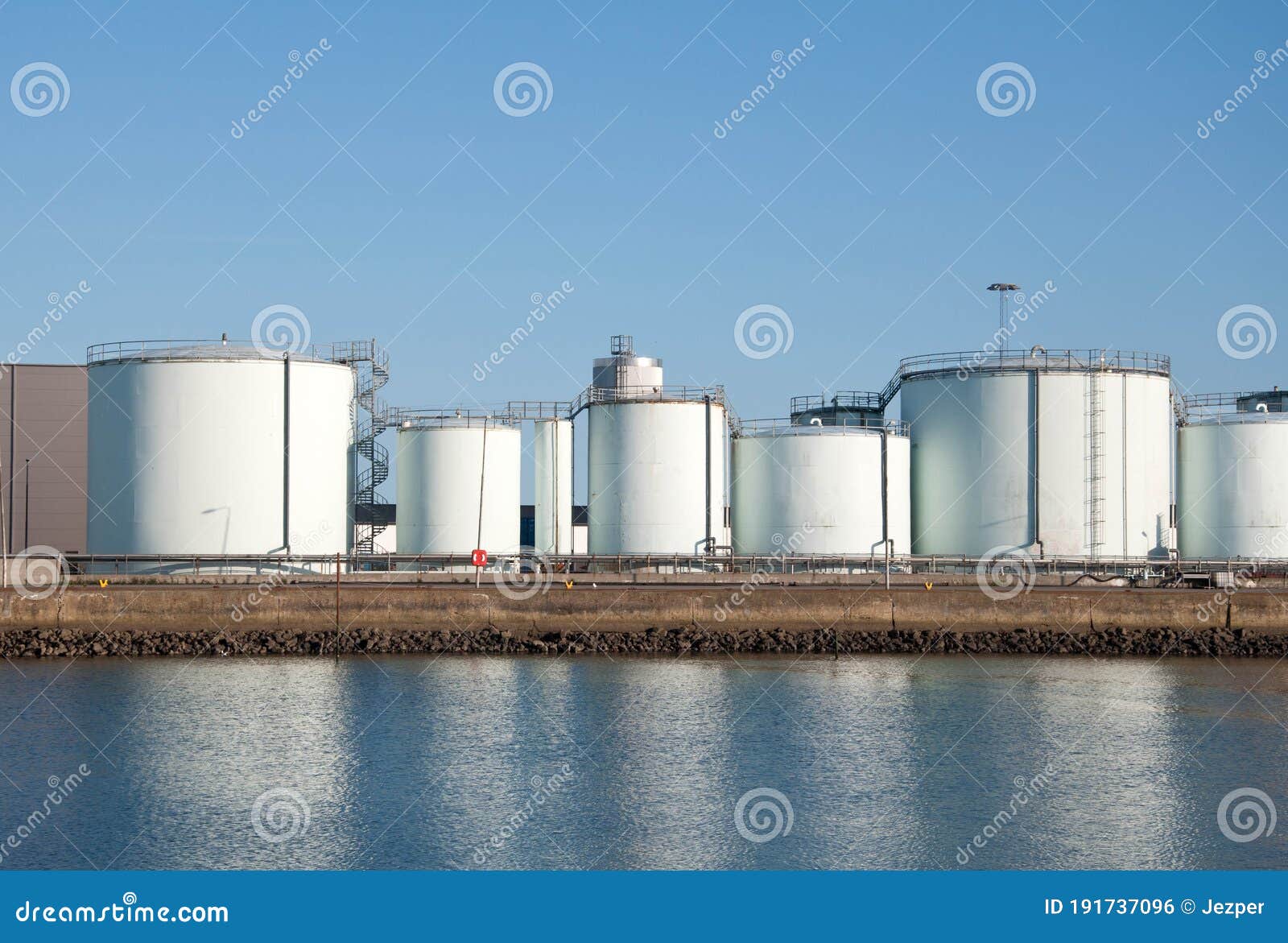 Industrial oil storage stock photo. Image of large, tanks - 191737096