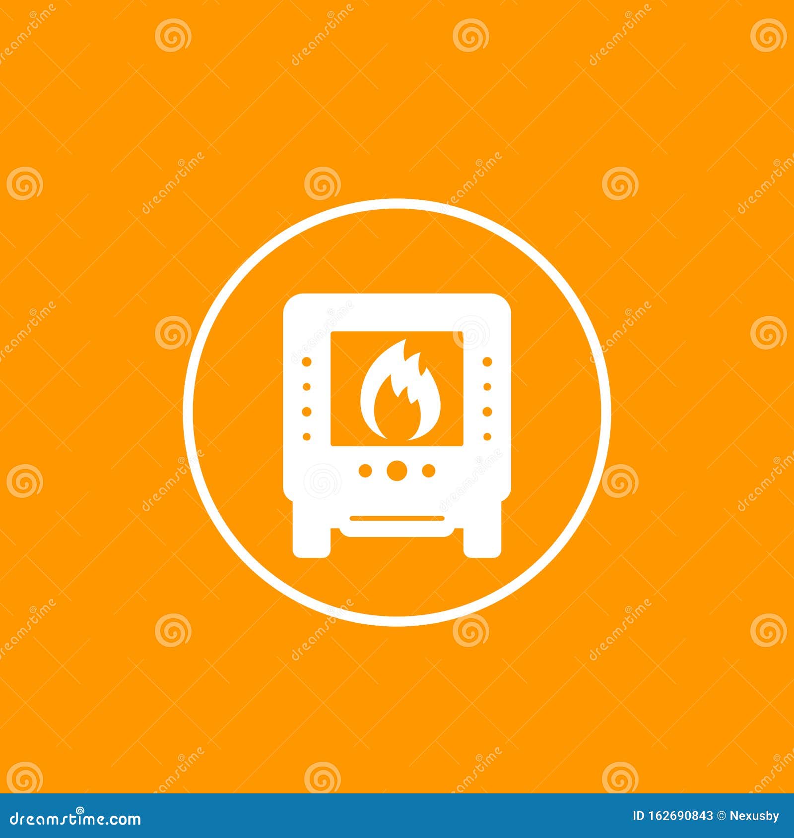 Industrial oven icon stock vector. Illustration of heat - 162690843