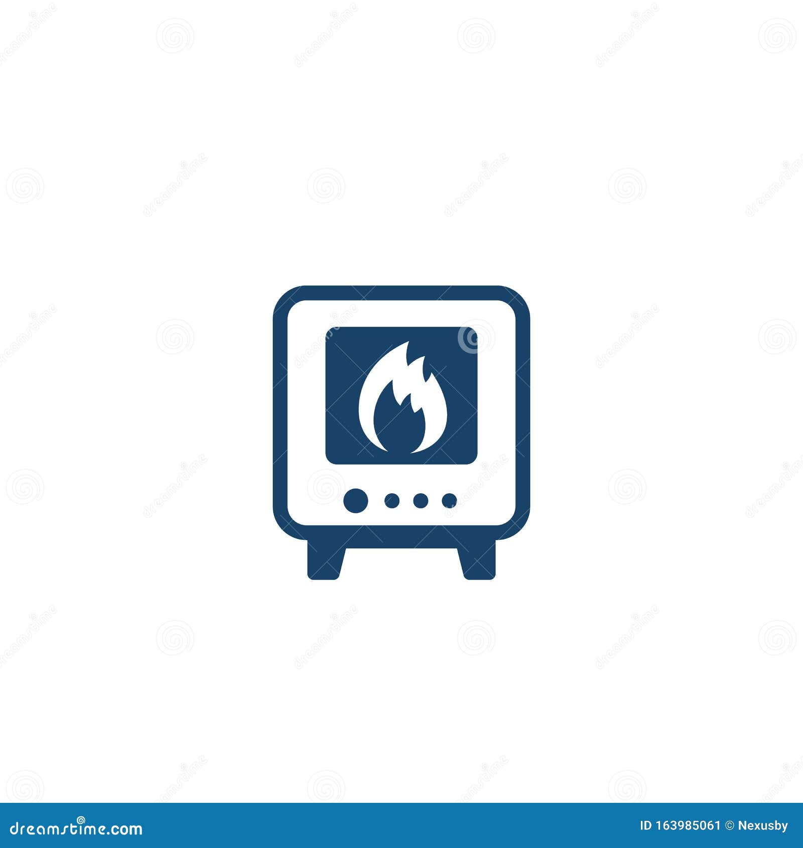Industrial Oven Icon, Vector Stock Vector - Illustration of fire, white ...