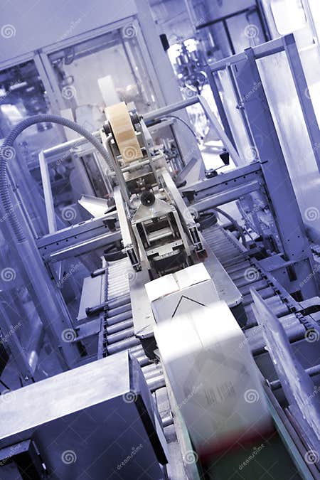 Industrial Packaging Machine Stock Photo - Image of factory, movement ...