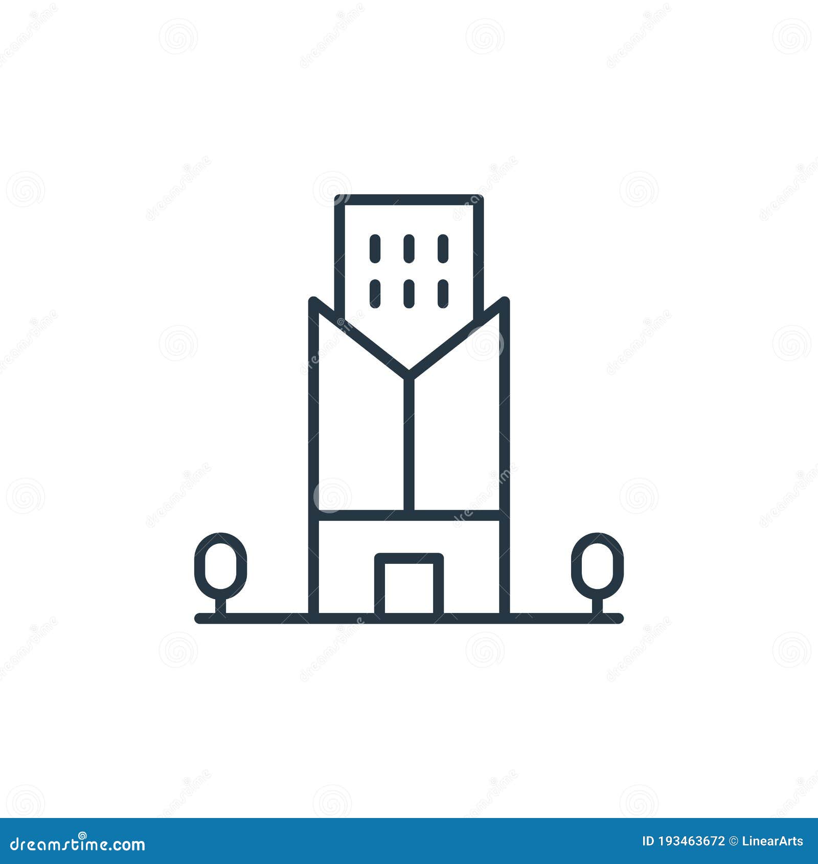 Industrial Park Icon Vector from Skyscraper Concept. Thin Line ...