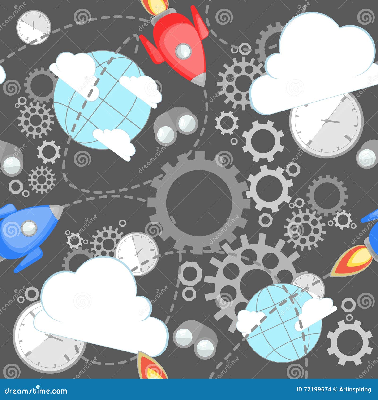 Industrial Pattern on White. Stock Vector - Illustration of business ...