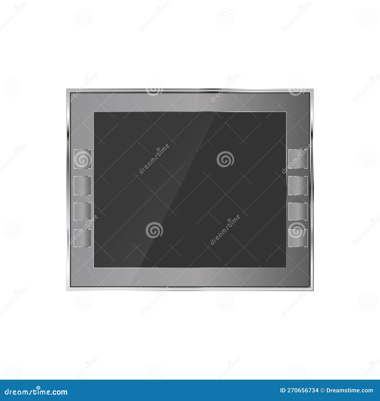 Industrial Personal Computer. Front View, Vector Illustration Stock ...