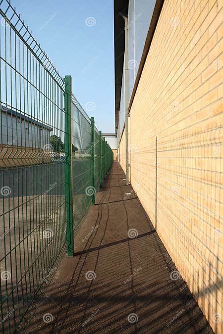 Industrial Perspective stock image. Image of fencing, fence - 1145729