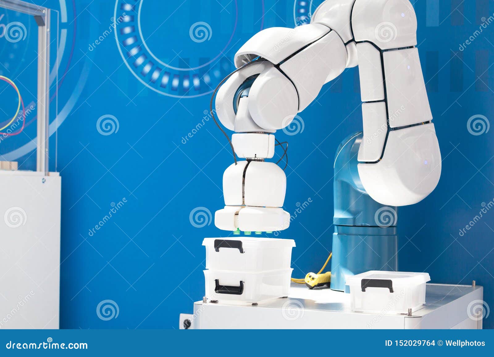 Industrial Pick and Place Robot Arm Stock Photo - Image of productivity ...